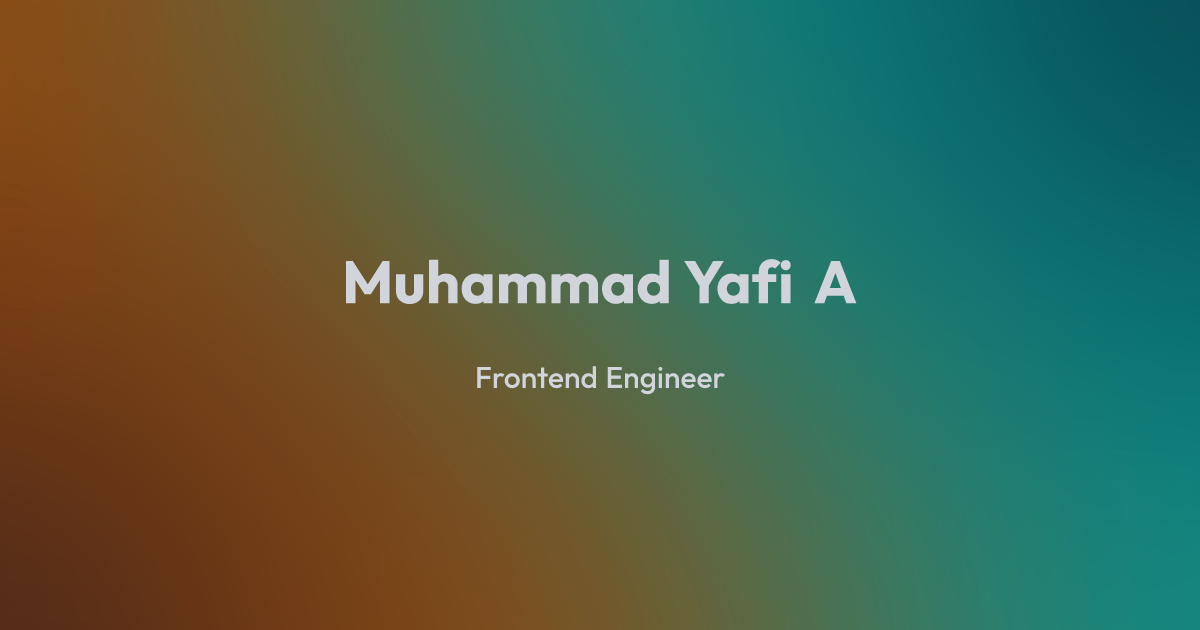 Muhammad Yafi Alhakim